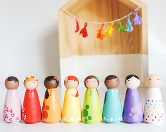 Peg doll set | Etsy