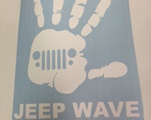 Unique jeep wave sticker related items | Etsy