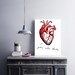 You Are Here Anatomical Heart Poster Printable love heart