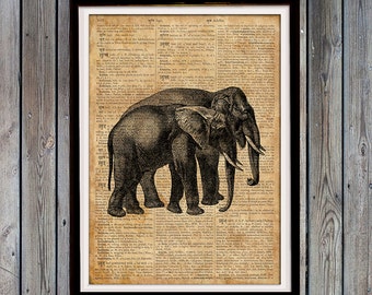 Elephant poster | Etsy