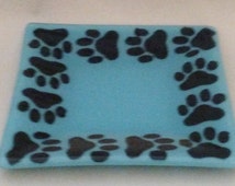 Unique paw print plates related items | Etsy