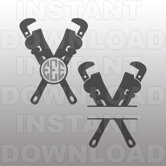 Pipefitter Monogram SVG FilePipefitter SVG FileWrench SVG