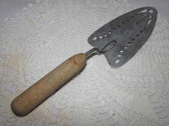 Vintage Triangle shaped Spatula Spade with Wood Handle 30s