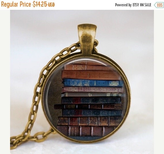 30% OFF sale Book stack necklace Books by starmekcreations