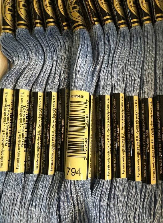 DMC 794 Light Cornflower Blue Embroidery Floss 2 Skeins 6