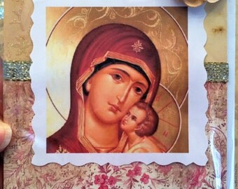 Baptism Orthodox Greeting Card by elonacreations on Etsy