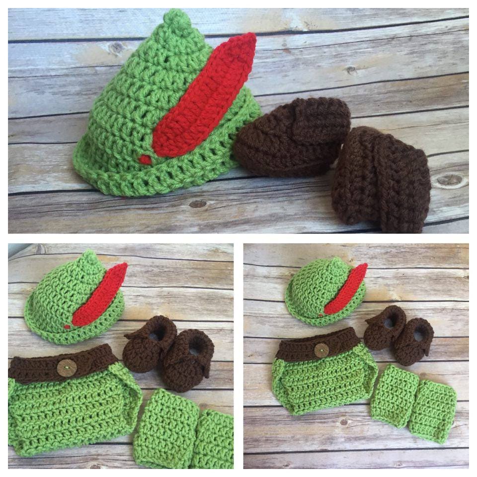 Peter Pan Hat Crochet Pattern Instant Download Robin Hood