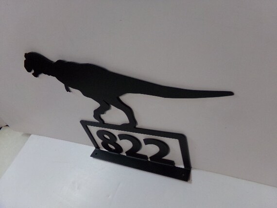 T-Rex Metal Dinosaur Mailbox Topper Art Silhouette