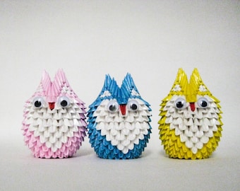 Multicolor Origami Temari Ball with Gold Tassel by AMSkrafts