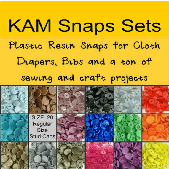 KAM Plastic Resins SNAPS 100 Snap Sets Size 20 Choose