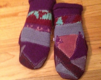 Upcycled Wool Sweater Mitten pdf pattern INSTANT DOWNLOAD