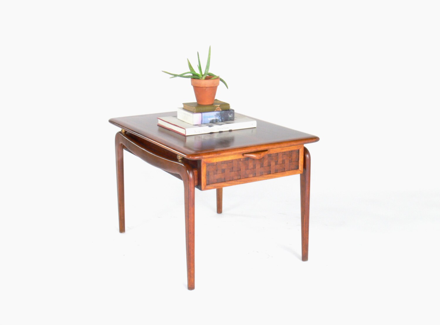 Mid Century Modern Lane Perception End // Side Table with Drawer ...