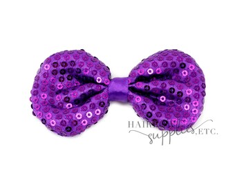 Unique purple hair bow related items | Etsy