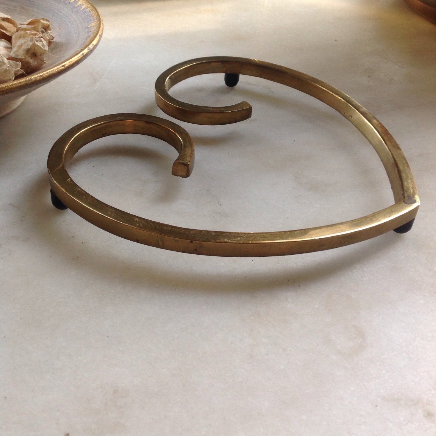 Vintage Solid Brass Heart Shaped Trivet – Haute Juice