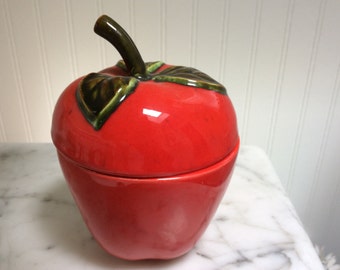 Ceramic apple jar | Etsy