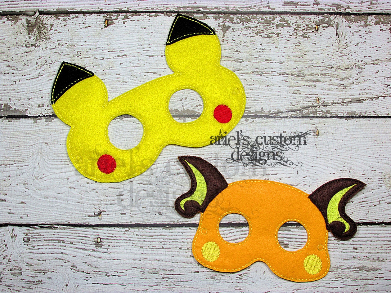Pokemon Mask SET OF NINE Felt Dress Up Masks Ash Ketchum