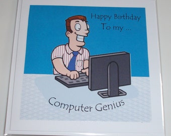 Geek birthday card | Etsy