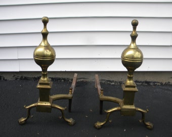 Antique andirons | Etsy