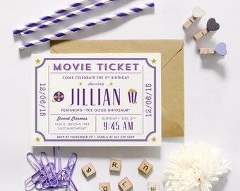 Diy movie ticket | Etsy