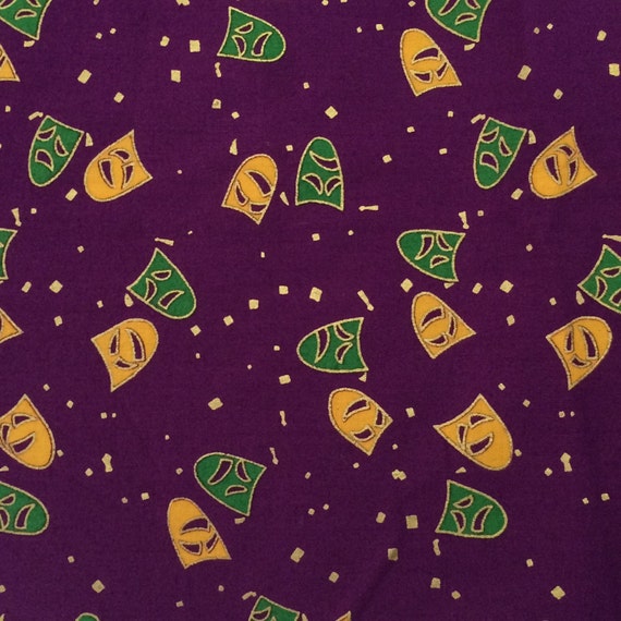 Mardi Gras Cotton Fabric 1 Yard