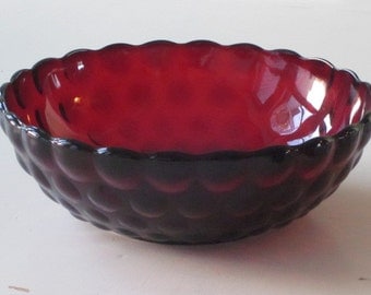 Red depression glass | Etsy