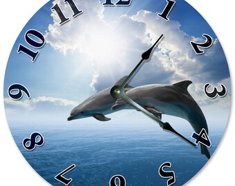 Dolphin wall clock | Etsy