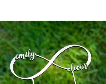 Infinity cake topper | Etsy
