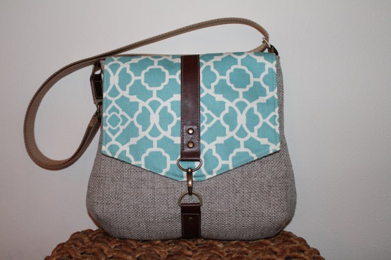 Spring CrossBody Bag Adjustable Strap Leather Detail by NeenaBags