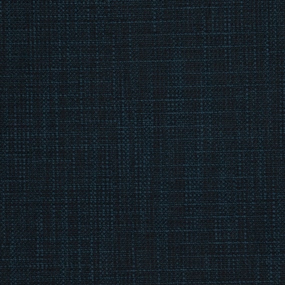Dark Navy Blue Textured Upholstery Fabric Woven Blue Slub