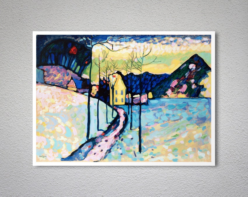 Winter Landscape by Wassily Kandinsky Poster Paper Sticker