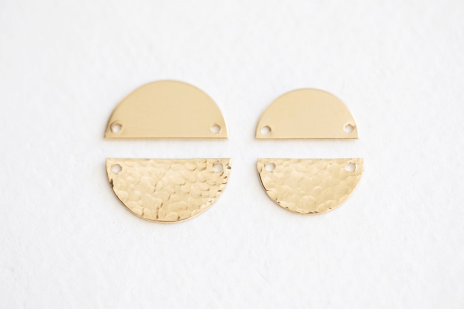 14k Gold Filled Half Circle Blanks half moon crescent blank