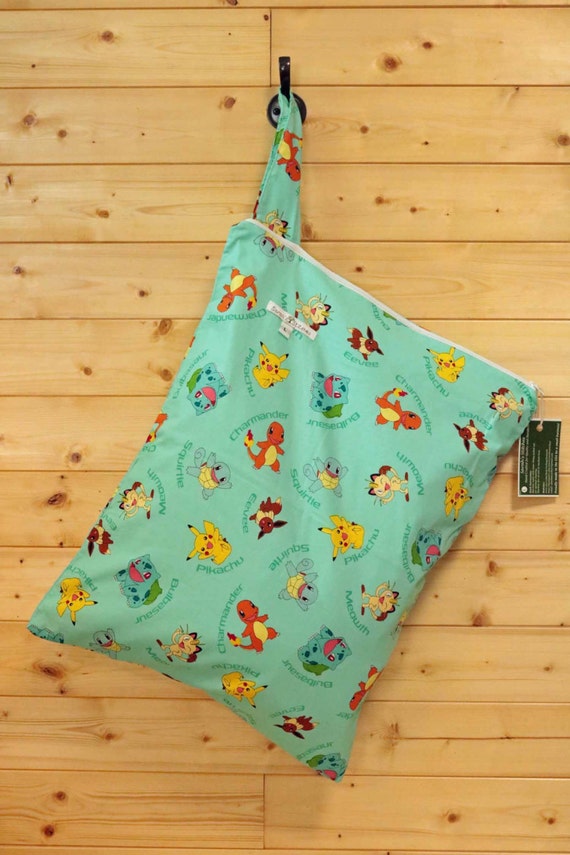 Cloth Diaper Wetbag Pokemon Diaper Pail Liner Diaper Bag