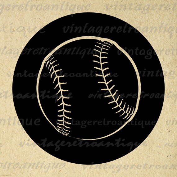 Printable Graphic Baseball Image Sports by VintageRetroAntique