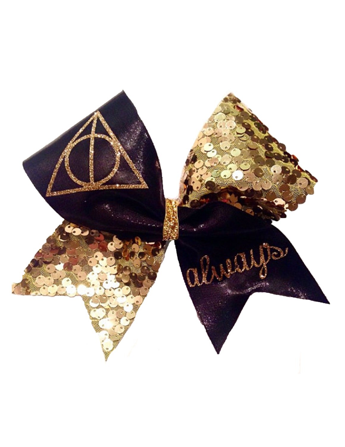 Deathly Hallows Bow by ChampionCheerBows on Etsy