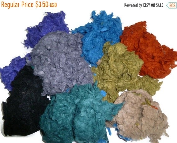 SALE Wool Slubs 1 oz color: Mix by DivinityFibers on Etsy
