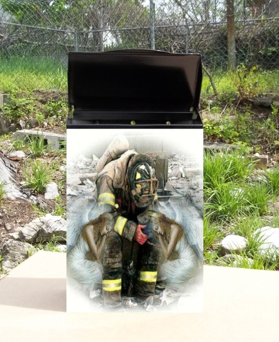 Firefighter-Angels Wall Mounted Mailbox