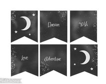 Unique moon banner related items | Etsy