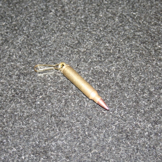 223 Spent Brass Bullet Zipper Pull