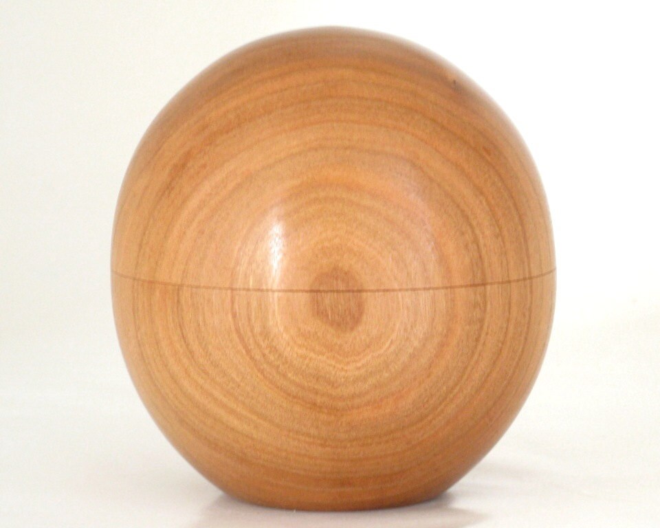 Cherry Wood Sphere Box with Magnetic Lid