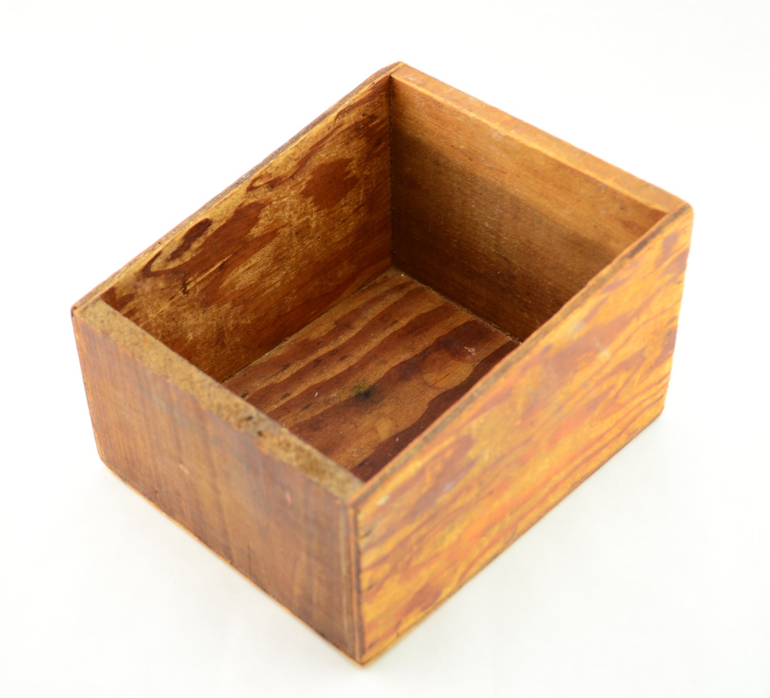 Old Slanted Wood Box Rustic