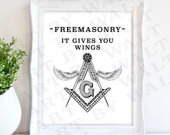 Masonic wall art | Etsy