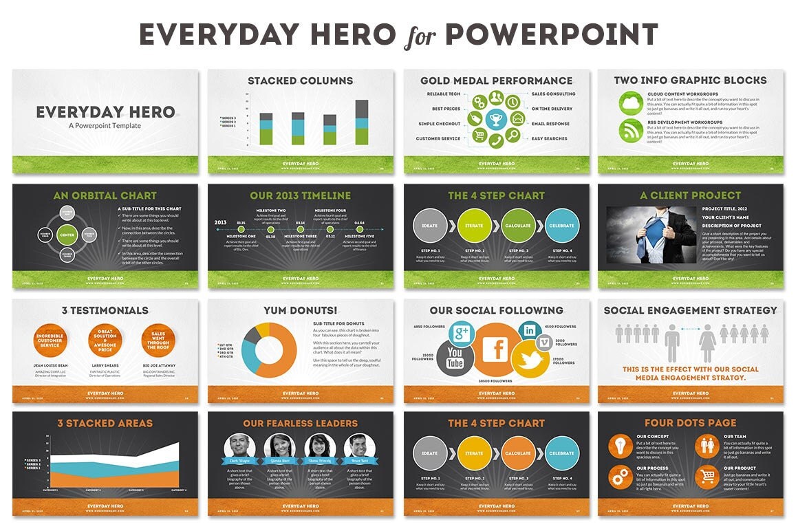 Everyday Hero Powerpoint Presentation Templates with