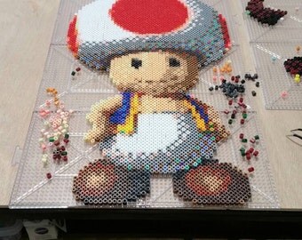 Unique mario perler related items | Etsy