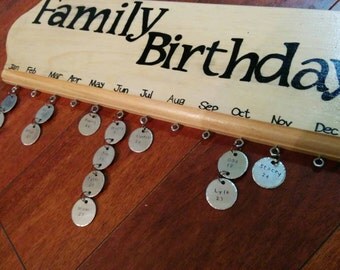 Family birthday plaque | Etsy