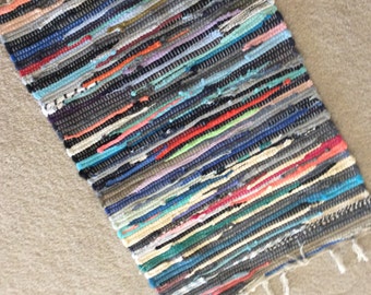 Ivory Shabby Chic Rag Rug Ivory Tule White by TheThreadingHouse