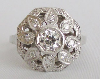 Old European Cut and Swiss Cut Diamond and 18K Yellow by Ringtique