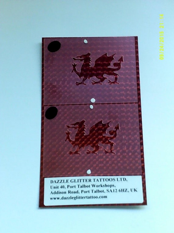 2 x Welsh dragon face painting stencils reusable many times