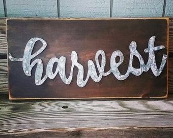 Harvest sign | Etsy