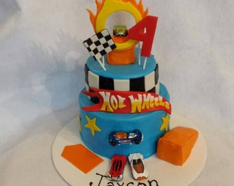 Hot wheels cake | Etsy