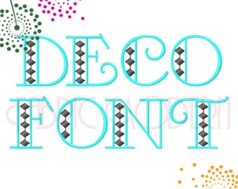 Deco font | Etsy